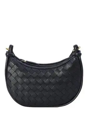 Bottega Veneta Intrecciato Shoulder Bag - Black
