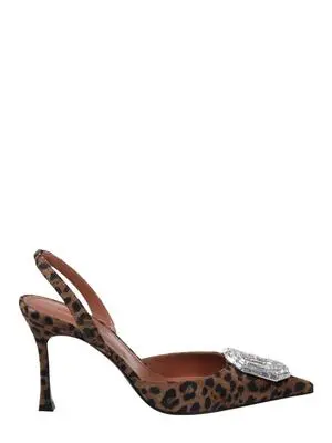 Amina Muaddi Pointed Toe Stiletto Heeled Sandals - Multicolor