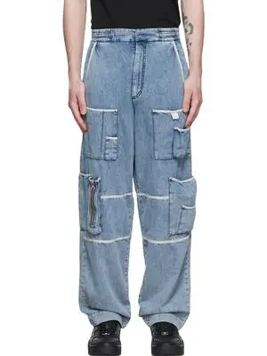 DIESEL® Relaxed Cargo Jeans - Blue