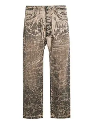 Rick Owens Distressed Cotton Jeans - Multicolor