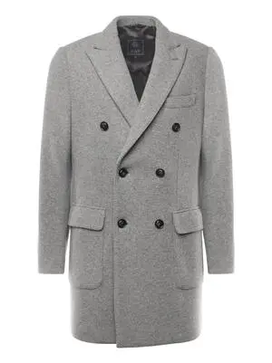 FAY Fay Peak Lapel Double-Breasted Wool Coat