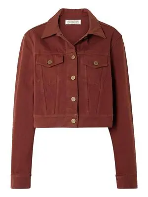 Gabriela Hearst Long Sleeve Denim Jacket - Wine Red