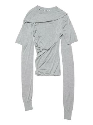 ACNE STUDIOS Acne Studios Asymmetrical T-Shirt With Layered Design