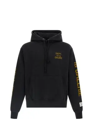 GALLERY DEPT. Logo Printed Distressed Hoodie - Black