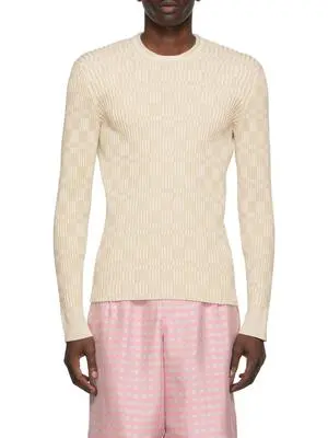 Jacquemus Long Sleeve Ribbed Pullover - Nude