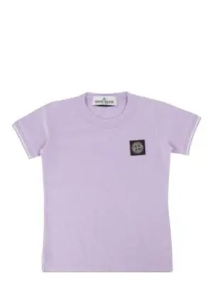 Stone Island Stone Island Logo Patch Stretch Cotton T-Shirt Purple