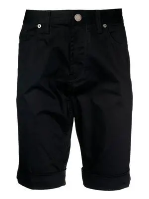 Emporio Armani Slim-fit Denim Shorts - Black