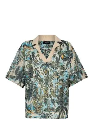 Dsquared2 Monkey Business Knitted Polo - Fantasy