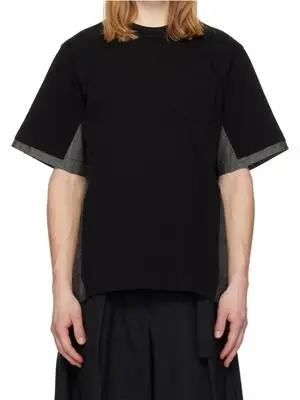 Sacai Pocket Colour-block T-shirt - Black