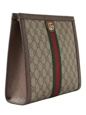 Gucci Ophidia Monogrammed Pouch - Beige/ebony