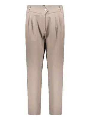 Herno High-waisted Pleated Trousers - Nude