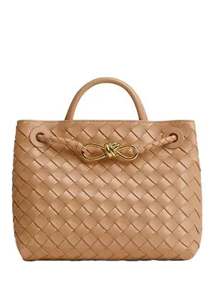 Bottega Veneta Small Andiamo Top Handle Bag - Light Brown