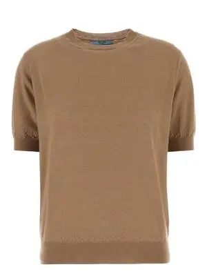 Prada Cashmere Crew-neck Sweater - Camel Brown