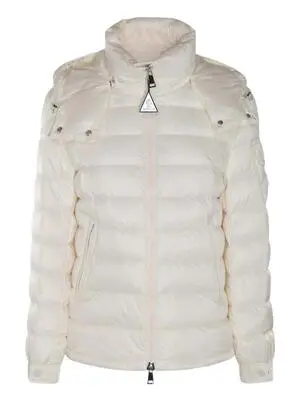 Moncler Long Sleeved Down Jacket - White