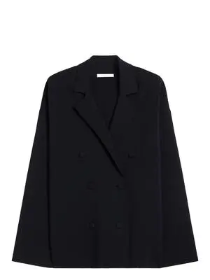 Max Mara Double-breasted Viscose Crêpe Jacket - Ultramarine Blue