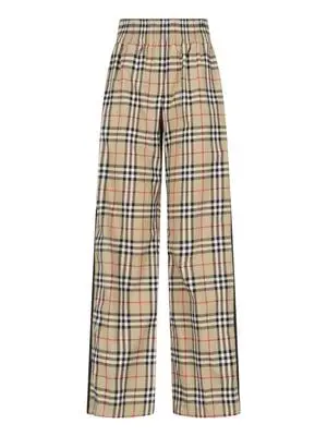 Burberry Vintage Checked Straight Leg Trousers - Brown