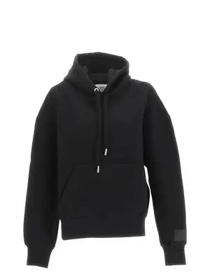 Ami Long-sleeved Drawstring Hoodie - Black