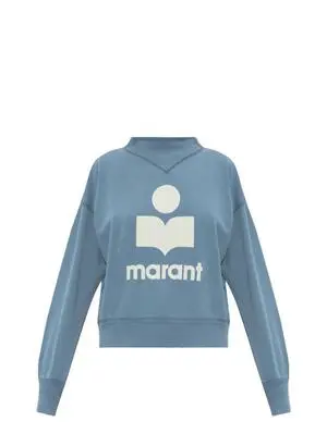 Isabel Marant Étoile Long-sleeved Logo Sweatshirt - Blue