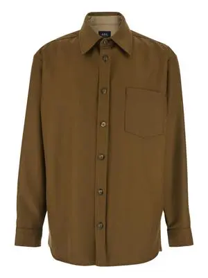 A.p.c. Long Sleeve Buttoned Jacket - Brown