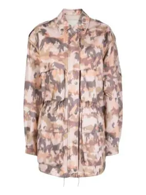 Isabel Marant Étoile Elize Camouflage-print Jacket - Nude