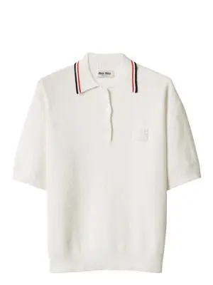 MIU MIU Miu Miu Knitted Polo Shirt With Classic Collar