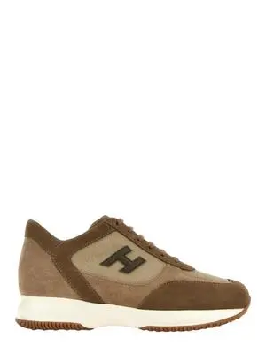 Hogan Hogan Interactive Low-Top Sneakers With Embossed H Detail Brown