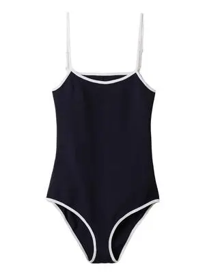 Miu Miu Open-back One-piece Swimsuit - Blue/white