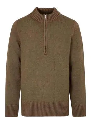 MAISON MARGIELA Half-zip Knit Jumper - Green