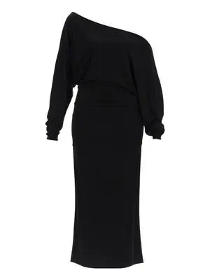 Khaite Junet Off-the-shoulder Dress - Black