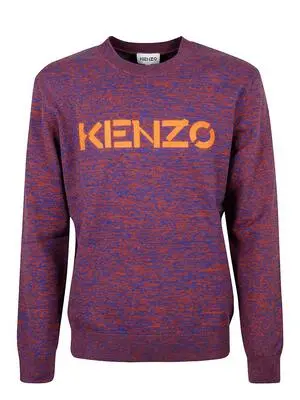Kenzo Marl-knit Logo Pullover - Red