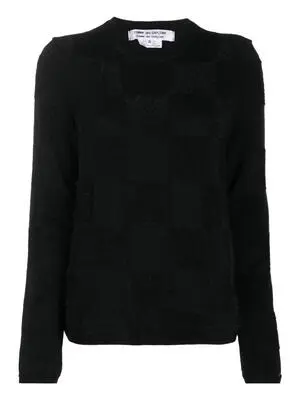 Comme Des Garçons Crew Neck Long Sleeve Sweater - Black