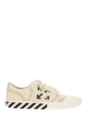 Off-White Off-White Logo Patch Lace-Up Sneakers Nude