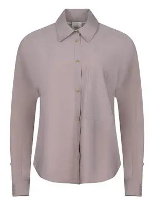 ALYSI Long Sleeve Buttoned Shirt - Gray