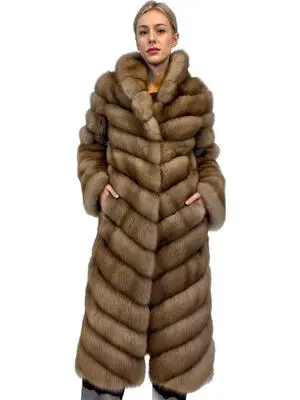 LISKA Liska Long-Sleeved Fur Coat