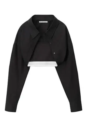 ALEXANDER WANG Alexander Wang Cropped Layered Shirt