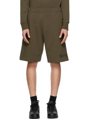 Givenchy Logo Printed Bermuda Shorts - Khaki