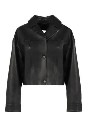 YVES SALOMON Yves Salomon Buttoned Leather Jacket