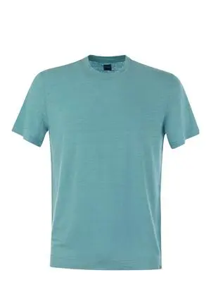Fedeli Vintage Linen T-shirt - Blue