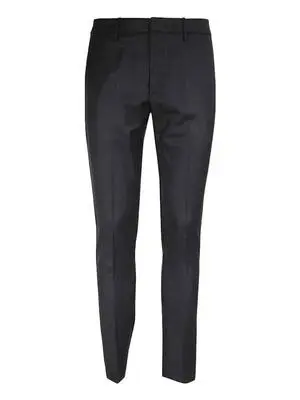 DONDUP Tailored Logo Detail Trousers - Black