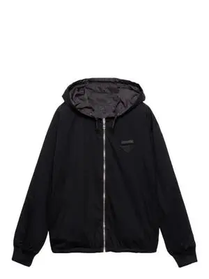 Prada Zip-up Hooded Jacket - Black