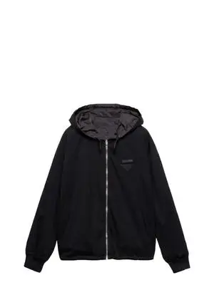Prada Zip-up Hooded Jacket - Black