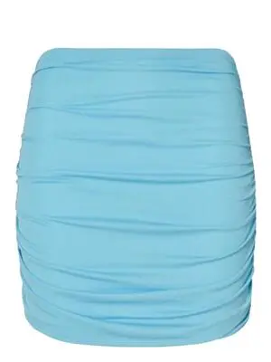 Tory Burch Ruched Mini Skirt - Blue