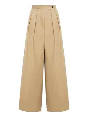 Dries Van Noten Wide-leg Pleated Trousers - Beige