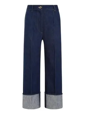 PATOU Patou High Waist Straight-Leg Cuffed Jeans No