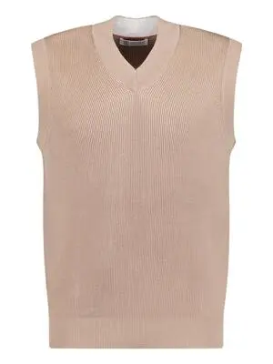 Brunello Cucinelli Sleeveless Knitted Vest - Nude