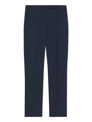 Theory Theory High-Waisted Slim Cropped Wool Trousers Black