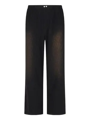 Acne Studios Monogram Wide-leg Pants - Black