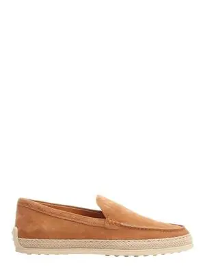 TOD'S Logo Debossed Slip-on Espadrilles - Brown