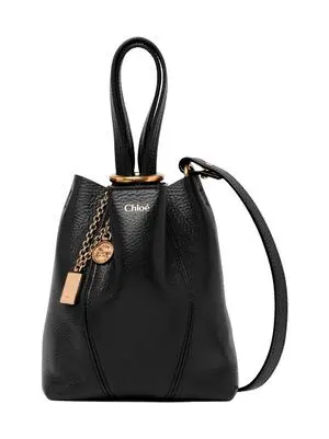 Chloé Spin Logo Printed Small Tote Bag - Black