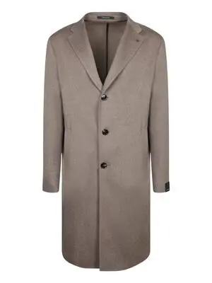 Tagliatore Colorado Three-button Coat - Taupe